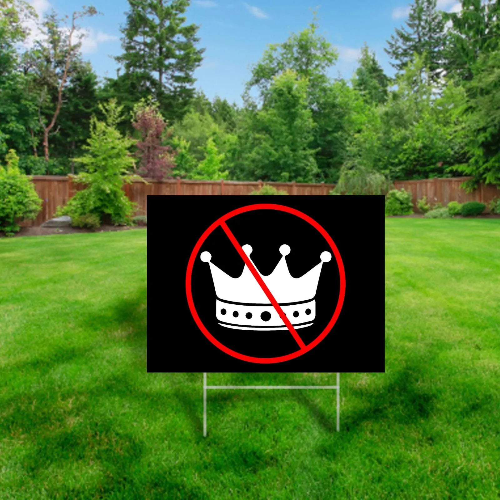 No Kings Yard Sign – Liberal Lawn